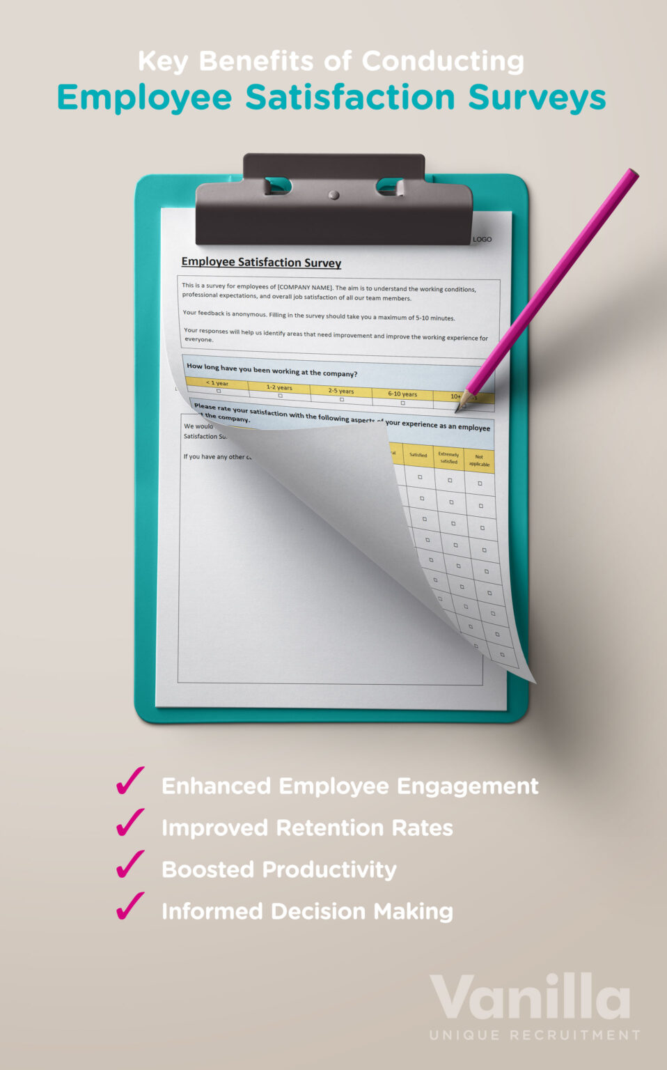 Employee Satisfaction Survey | Vanilla Recruitment Agency