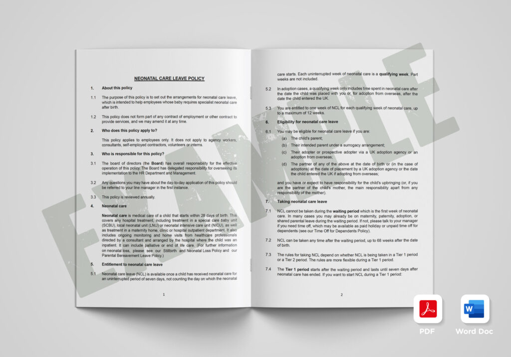 Neonatal Care Leave Policy Download - Vanilla Recruitment